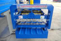 China Automatical Steel Roof Panel Roll Forming Machine Cr 12 Cutting Blade for sale
