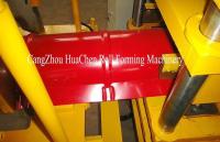 China Color Steel Glazed Ridge Cap Roll Forming Machine with PLC Computer Control to Europe for sale