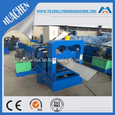 China Automatical Roof Ridge Cap Roll Form Machine Metal with PANASONIC PLC Computer Control for sale