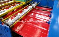 China Fully Automatic Glazed Tile Roll Forming Machine Single Roofing Panel Glazed Tile Press Machine for sale
