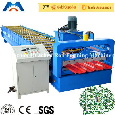 China Trapezoidal Profile Roof Tile Roll Forming Machine 380V Customized for sale