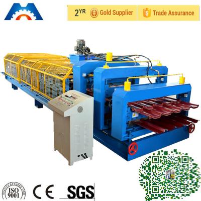 China Dual Level Double Layer Roll Forming Machine Roof Panel For Wall Panels for sale