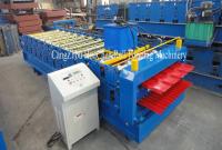 China Roof Wall Double Sheet Roll Forming Machine Panasonic Omron Encoder for sale