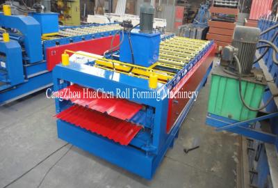 China Roof Wall Double Sheet Roll Forming Machine Panasonic Omron Encoder for sale