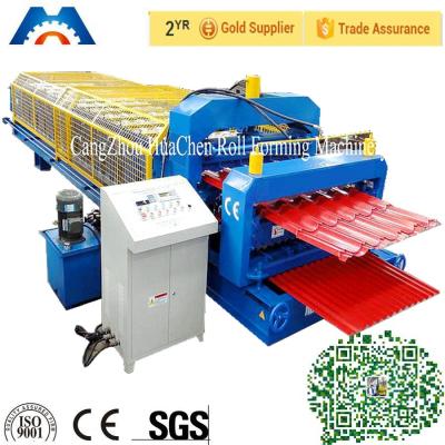 China Double Layer Roll Forming Machine for Roofing Sheet Making with 1250mm Width PLC Control and 20m/min Productivity for sale