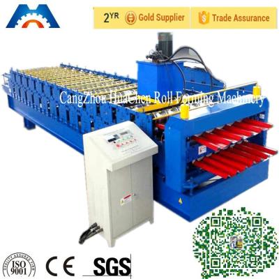 China Color Steel Plate Double Layer Roof Panel Roll Forming Machine 1200 / 1250mm Width for sale