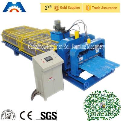 China Effective Metal Roof Glazed Tile Roll Forming Machine 4m / Min ISO for sale