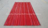 China 1.0mm Thickness Popular Profile Roofing Roll Forming Machine with Safe Cover for sale
