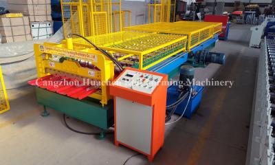 China 1.0mm Thickness Popular Profile Roofing Roll Forming Machine with Safe Cover for sale