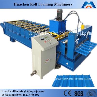China Corrugated Galvanized Roofing Sheet Roll Forming Machines , High Efficiency for sale