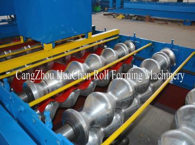China 1250 Width Metal Roll Forming Machines / 15 Rows Tile Making Machinery for sale