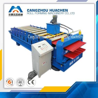 China High Speed Double Layer Sheet Metal Roll Forming Machines With Hydraulic Cutting Method for sale
