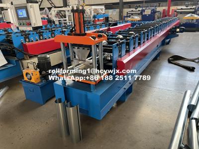 China 17 Roller Stations 333mm Half Round Gutter Roll Forming Machine for sale