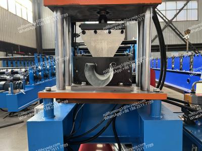 China Hydraulic Cutting Gutter Roll Forming Machine Chain Driven for sale