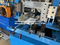 China Galvanized Steel Chain Drive Purlin Roll Forming Machine Customizable 11 7.5KW Power for sale