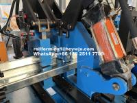 China Chain Drive CZ Purlin Roll Forming Machine 14-18 Stations Adjustable Cutting Length for sale