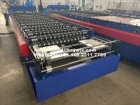 China H Beam Base Corrugated Roll Forming Machine 45# Steel Rollers Omron Encoder 15-20m/Min for sale