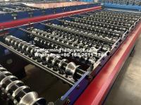 China H Beam Base Corrugated Roll Forming Machine 45# Steel Rollers Omron Encoder 15-20m/Min for sale