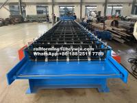 China PLC Controlled Floor Deck Roll Forming Machine 400mm H Beam Steel Frame 1220mm Wide for sale