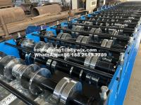 China 1220mm Ribbed Floor Deck Roll Forming Machine Welded Frame With Hydraulic Cutting PLC Control for sale