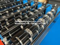China Hydraulic 11 11 5.5KW Motor Floor Deck Roll Forming Machine 8-12m/min Speed With PLC Control System for sale