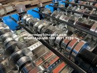 China Hydraulic 11 11 5.5KW Motor Floor Deck Roll Forming Machine 8-12m/min Speed With PLC Control System for sale