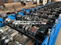 China Hydraulic 11 11 5.5KW Motor Floor Deck Roll Forming Machine 8-12m/min Speed With PLC Control System for sale
