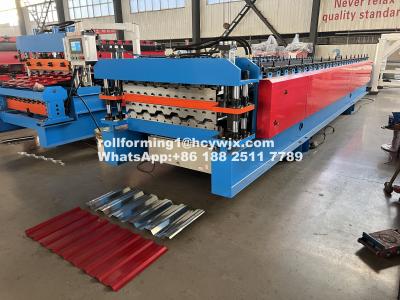 China 0.3-0.6mm 5.5KW Power Double Layer Roll Forming Machine for sale