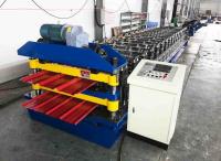 China 5 Rib Trapezoidal Roof Panel Roll Forming Machine Electric Shearing System for sale