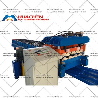 China 0.3-0.6mm Material Thickness Wall Roof Tile Roll Forming Machinery with 70mm Shaft Diameter for sale