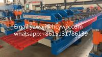 China 380v Roof Steel Plate Glazed Tile Roll Forming Machine with CR12 Cutter Material for sale