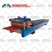 China Chain Drive Production Sheet Glazed Tile Roll Forming Machine With 18 Roller Stations for sale