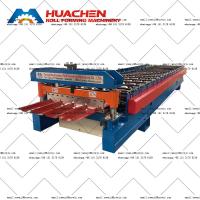 China 1220mm Material Width Iron Sheet Step Tile Roof Roll Forming Machinery With Chain Drive for sale