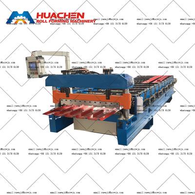 China Chain Drive Long Span Color Roof Roll Forming Machine With 380v 50Hz 3 Phases Voltage for sale