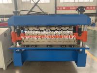 China 1250mm Material Width Double Deck Roll Forming Machine with 380v 50Hz 3 phases Electrical System for sale