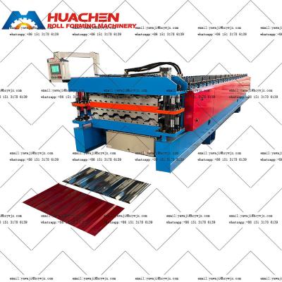 China 1250mm Material Width Double Deck Roll Forming Machine With 15m/min Speed Made for sale