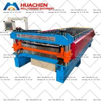 China 1220mm Material Width Double Deck Roll Forming Machinery For Steel Diameter Of Shaft Φ70mm for sale