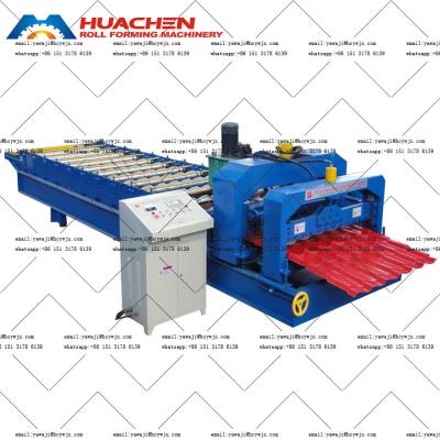 China Customizable Aluminium Step Tile Roll Forming Machine For 380v 50Hz 3 Phases for sale