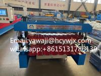 China 0.3-0.6mm Material Thickness Double Deck Roll Forming Machine with 45 Steel Quenching and Plating for sale