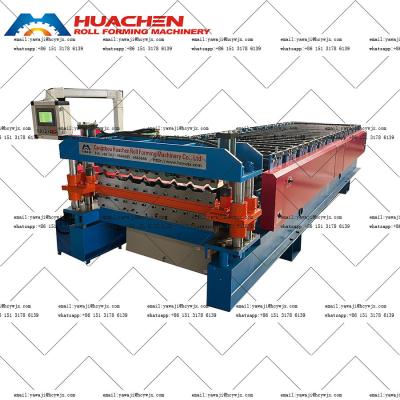 China Flexible Double Deck Roll Forming Machine with 5.5 5.5KW Total Power and CR12 Cutter Material for Customized Production Need for sale