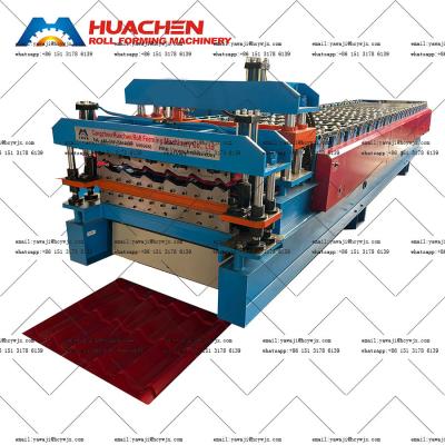 China Efficient Double Deck Roll Forming Machine with 16 Stations and Chain Drive for sale
