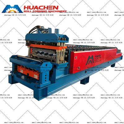 China Stable Double Deck Roll Forming Machine with 45 Steel Quenching and Plating Rollers for sale