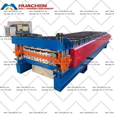 China Double Deck Roll Forming Machinec With PPGI / GI Material Type And 5.5 5.5KW Total Power for sale