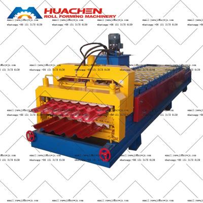 China Durable Chain Drive Double Deck Roll Forming Machine With 1250mm Material Width for sale
