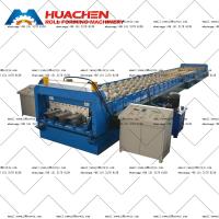 China Metal Sheet Roof Roll Form Floor Decking Machine With CR12 Cutter for sale