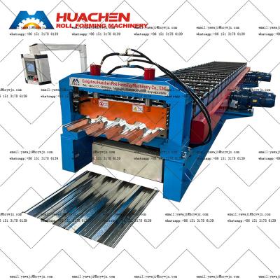 China Floor Tile Decking Making Steel Deck Roll Forming Machine for sale