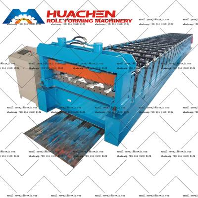 China 1.2mm Floor Ceramic Tiles Decking Floor Roll Forming Roof Sheet Making Machine for sale