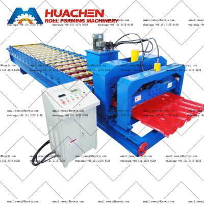 China Aluminium Step Glazed Tile Roll Forming Machine for sale