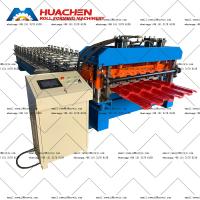 China 1220mm Aluminum 0.6mm Glazed Tile Roll Forming Machine for sale