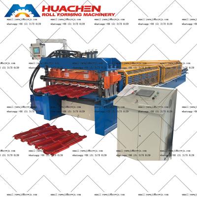 China 1050mm Automatic Type Glazed Tile Cold Roll Forming Machine for sale